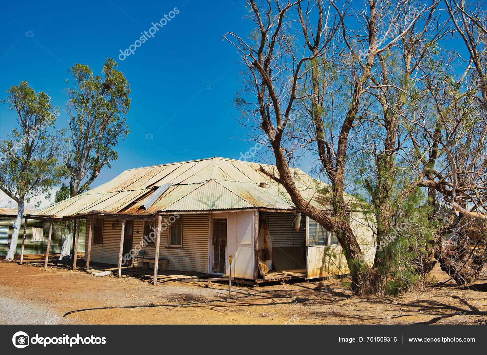 Abandoned Old House Made Corrugated Iron Australian Outback Pindar ...