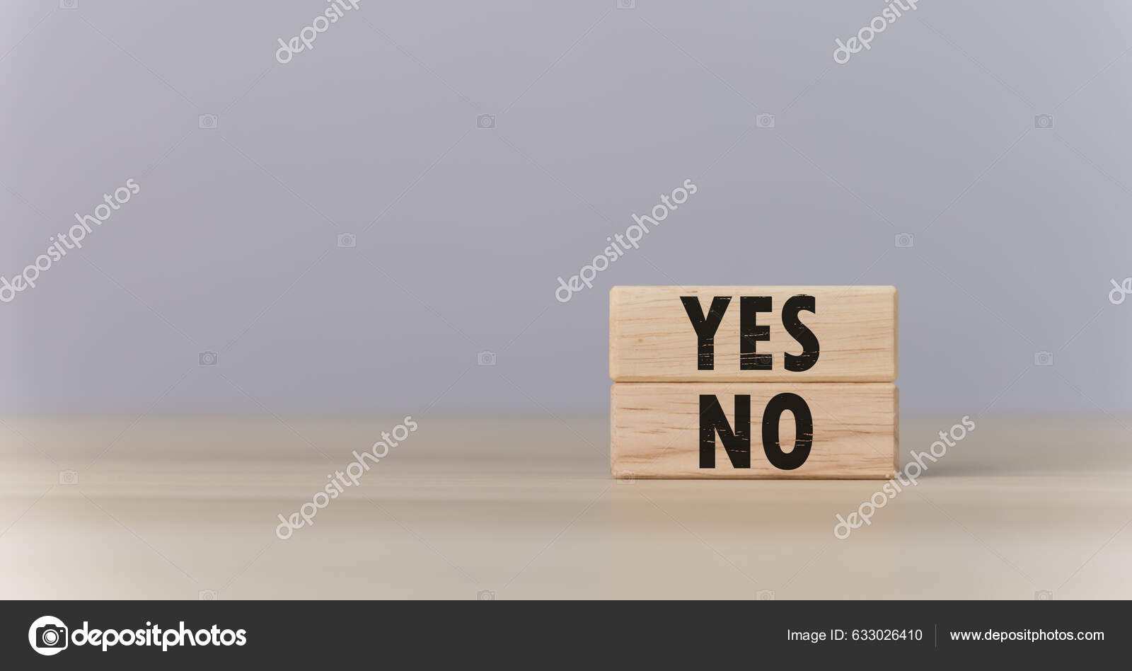 Wooden Block Shows Yes Letters Concept Making Decisions Voting Thinking ...