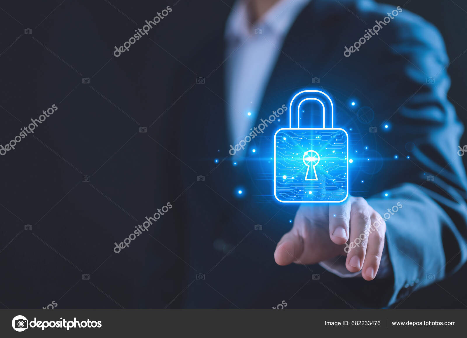 Lock Mark Cybersecurity Internet Concept Protect Attacks Hacker Crime ...