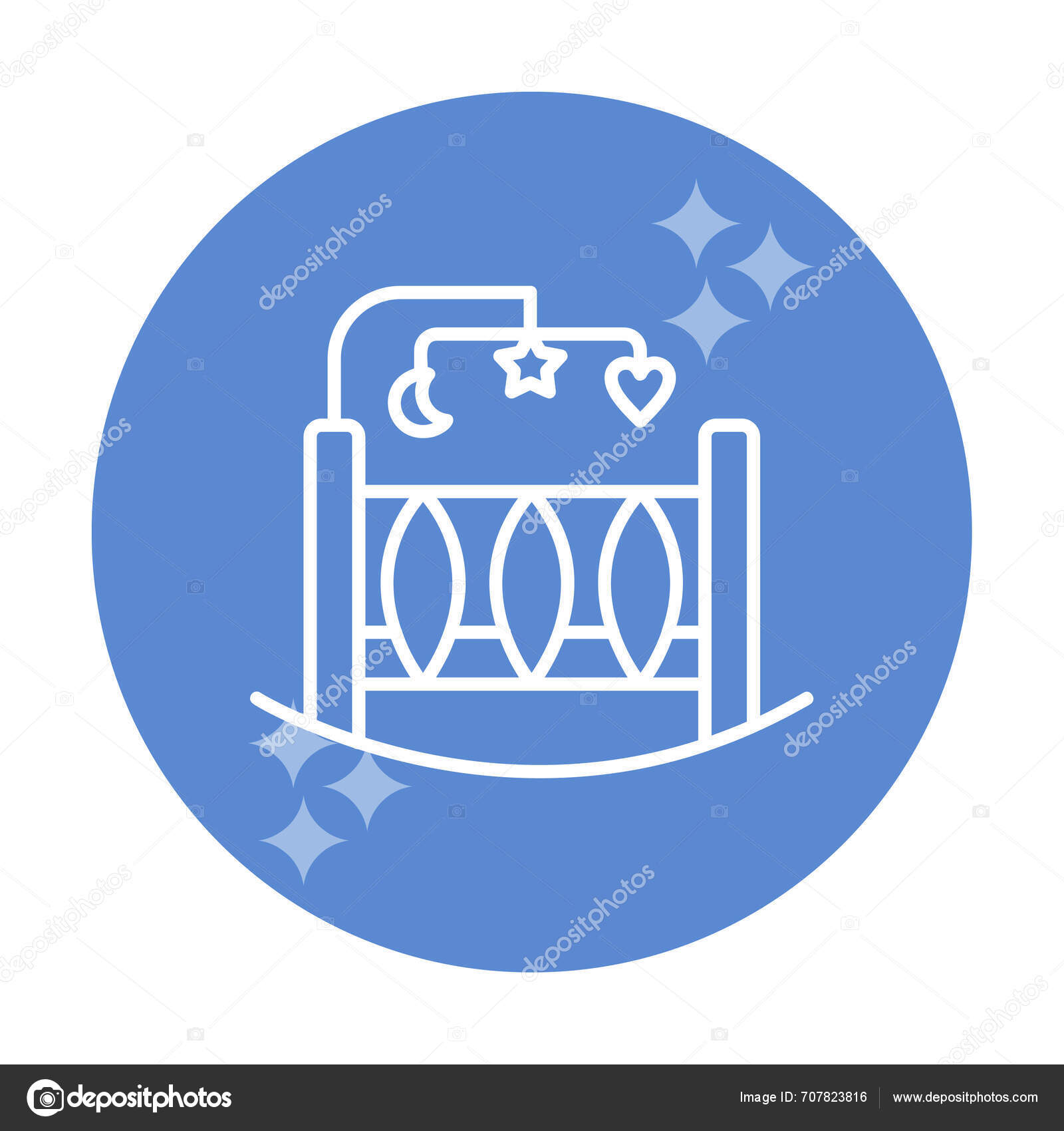 Vector Illustration Baby Crib Icon Stock Vector by ©glyphinder 707823816