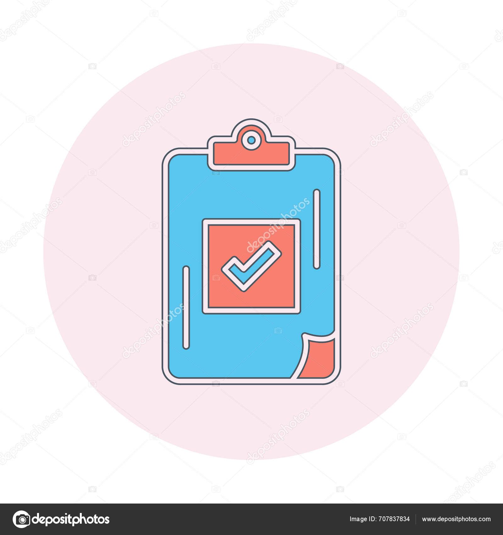 Task List Check Mark Icon Vector Illustrator Stock Vector by ...