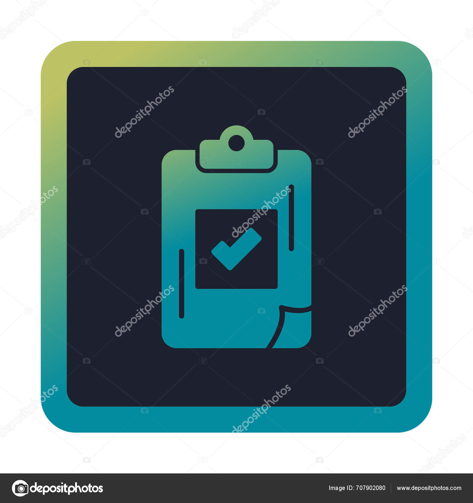 Task List Check Mark Icon Vector Illustrator Stock Vector by ...