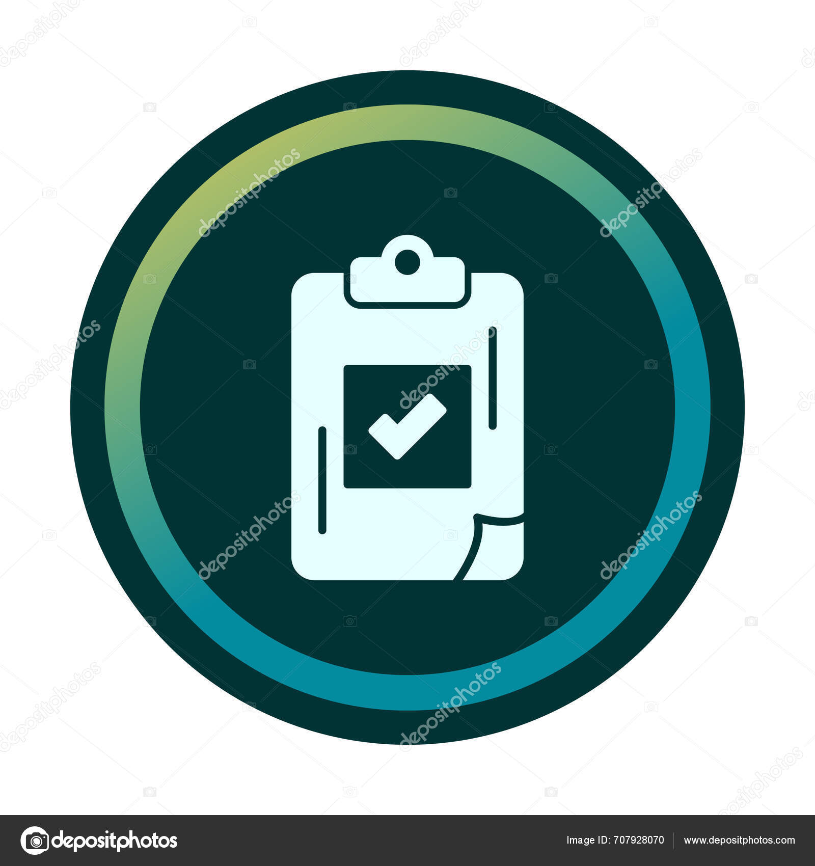 Task List Check Mark Icon Vector Illustrator Stock Vector by ...