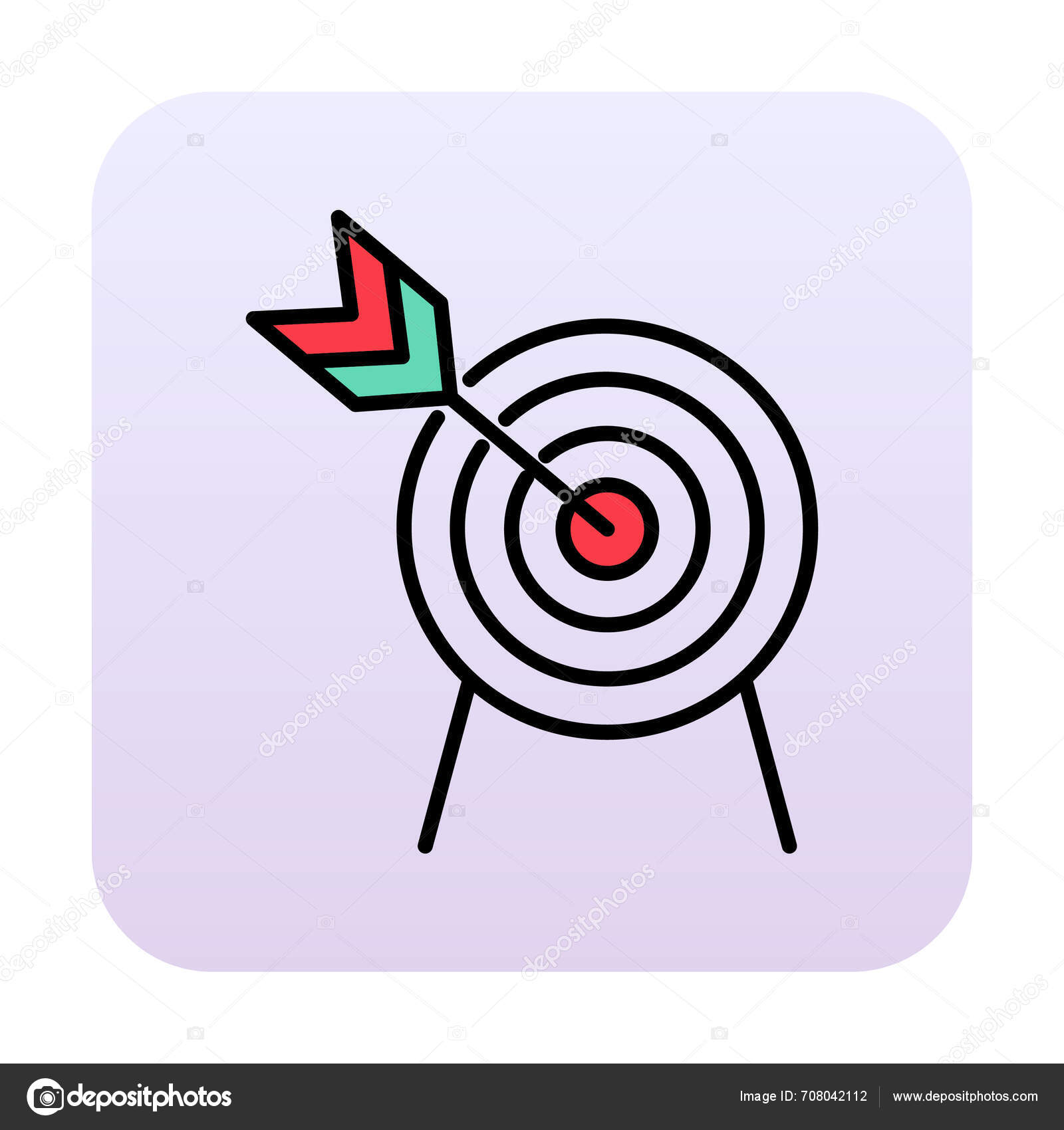 Image vectorielle Icône Cible Simple Objectif Illustration Vectorielle ...