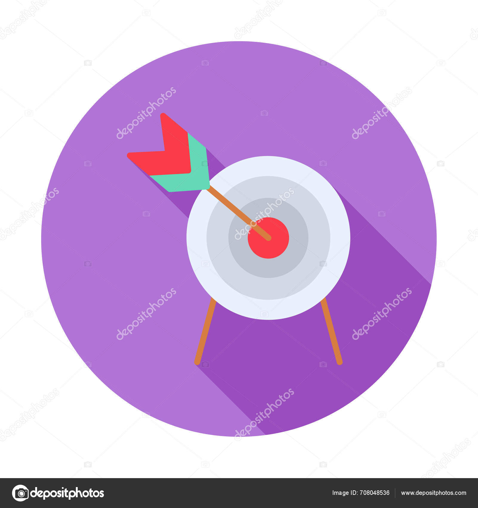 Image vectorielle Icône Cible Simple Objectif Illustration Vectorielle ...