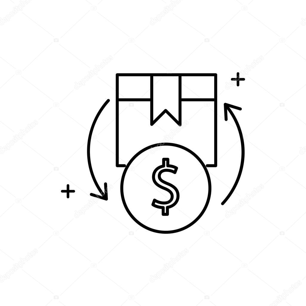 Optimización de los niveles de inventario Diseño de iconos vectoriales ...