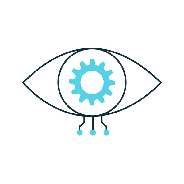 AI Visual Eye Technology Vector Icon Diseño, redes neuronales ...