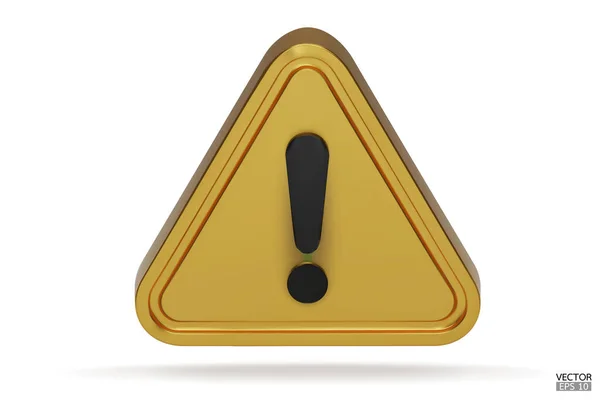 Realistic Orange Triangle Warning Sign Isolated White Background Hazard ...