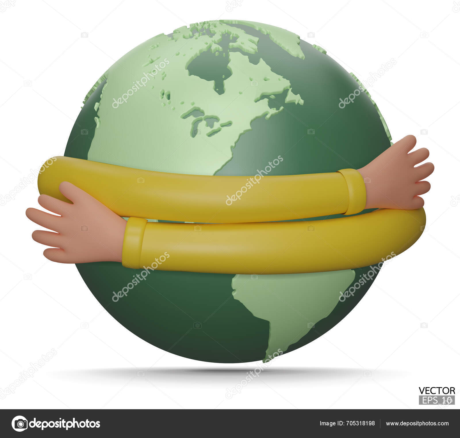 Happy Earth Day Hands Hug Planet Earth Concept World Environment Stock ...