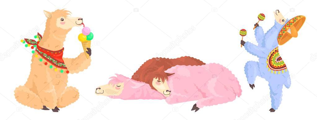 Llama sleep Vector Art Stock Images | Depositphotos