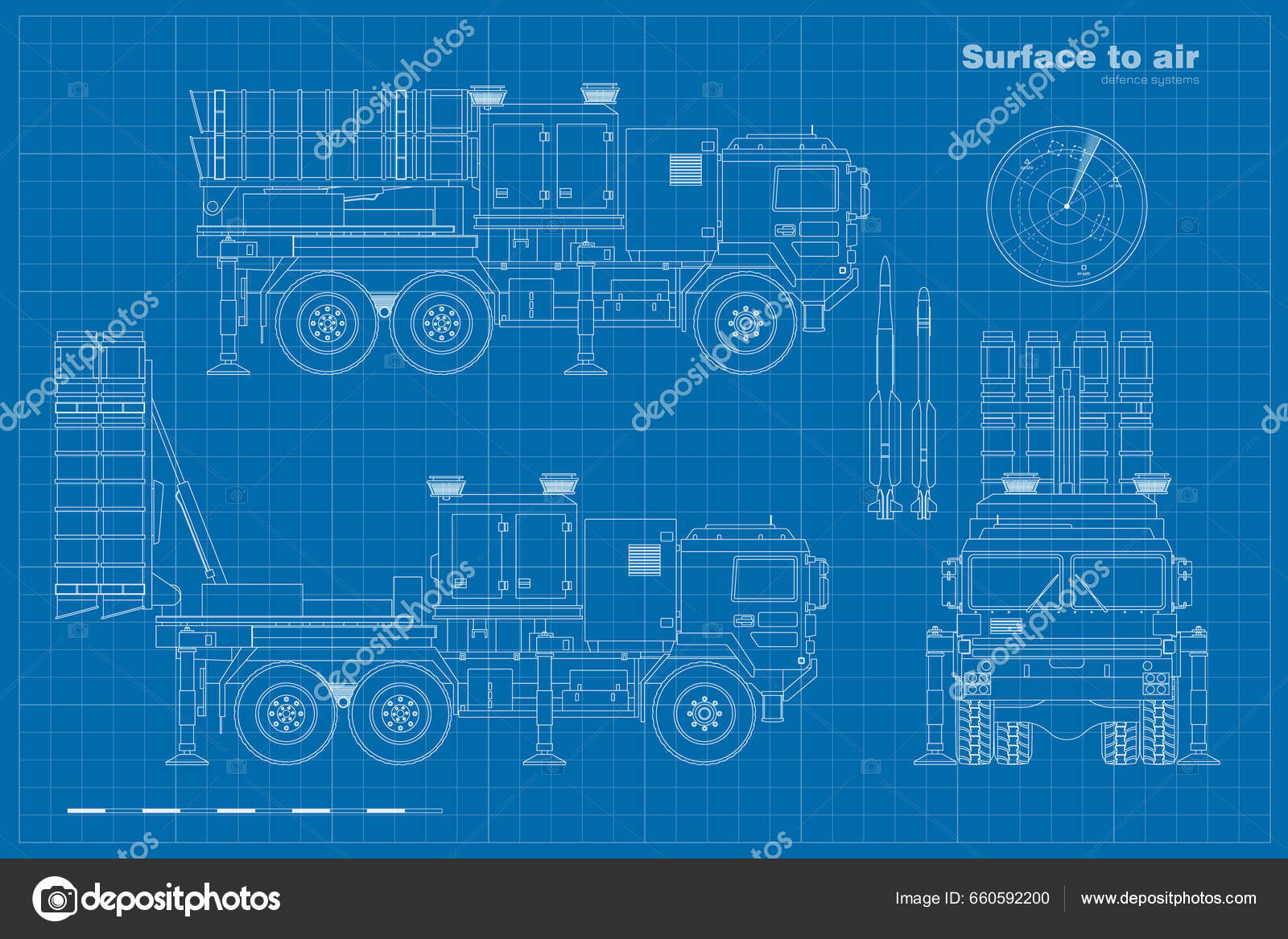 Desenho Geral Sistema Mísseis Defesa Aérea Superfície Arma Foguete ...