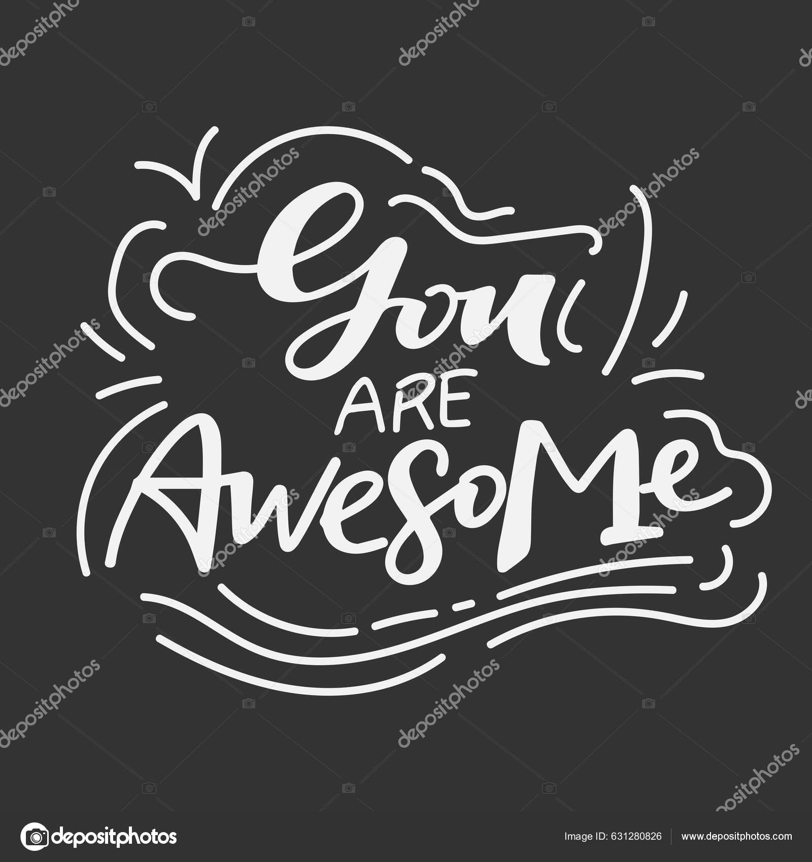 You Awesome Hand Drawn Lettering Modern Calligraphy Can Used Posters ...