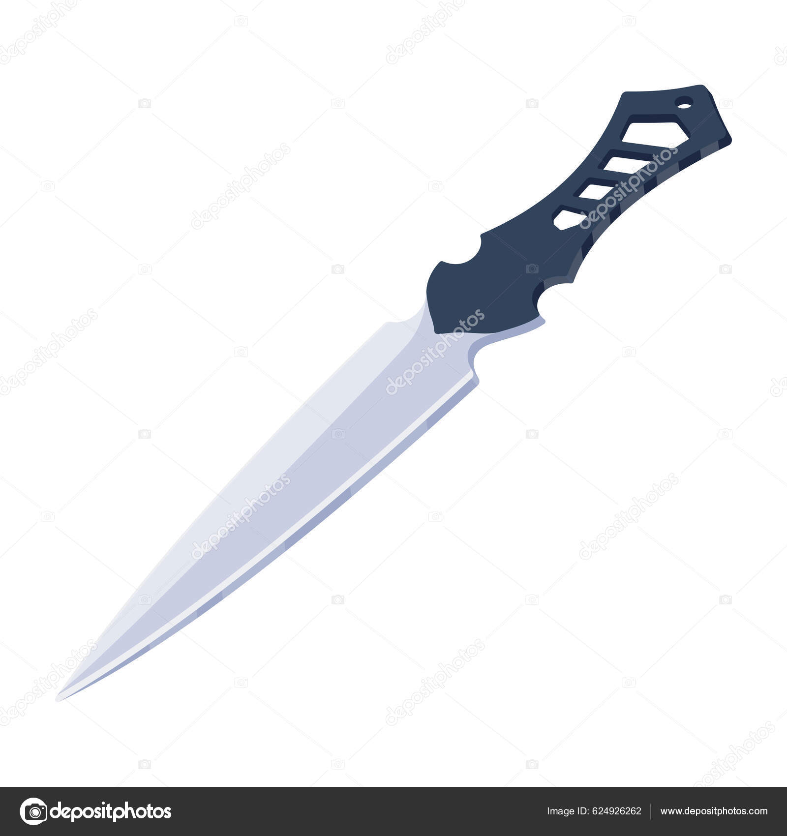 Vector Ilustración Cuchillo Dibujos Animados Vector de stock #624926262 ...