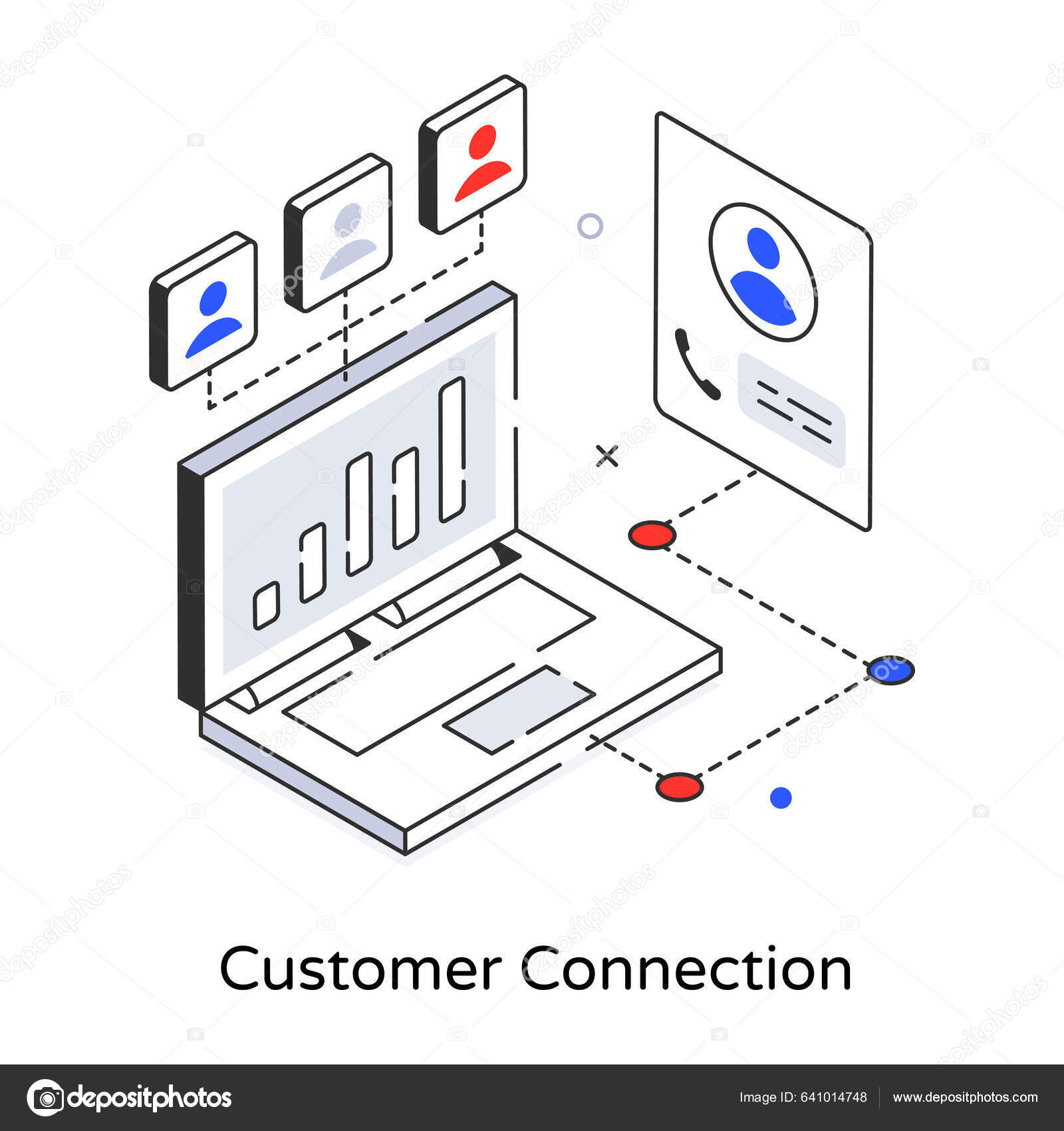 Customer Connection Modern Icon Vector Illustration Stock Vector by ...