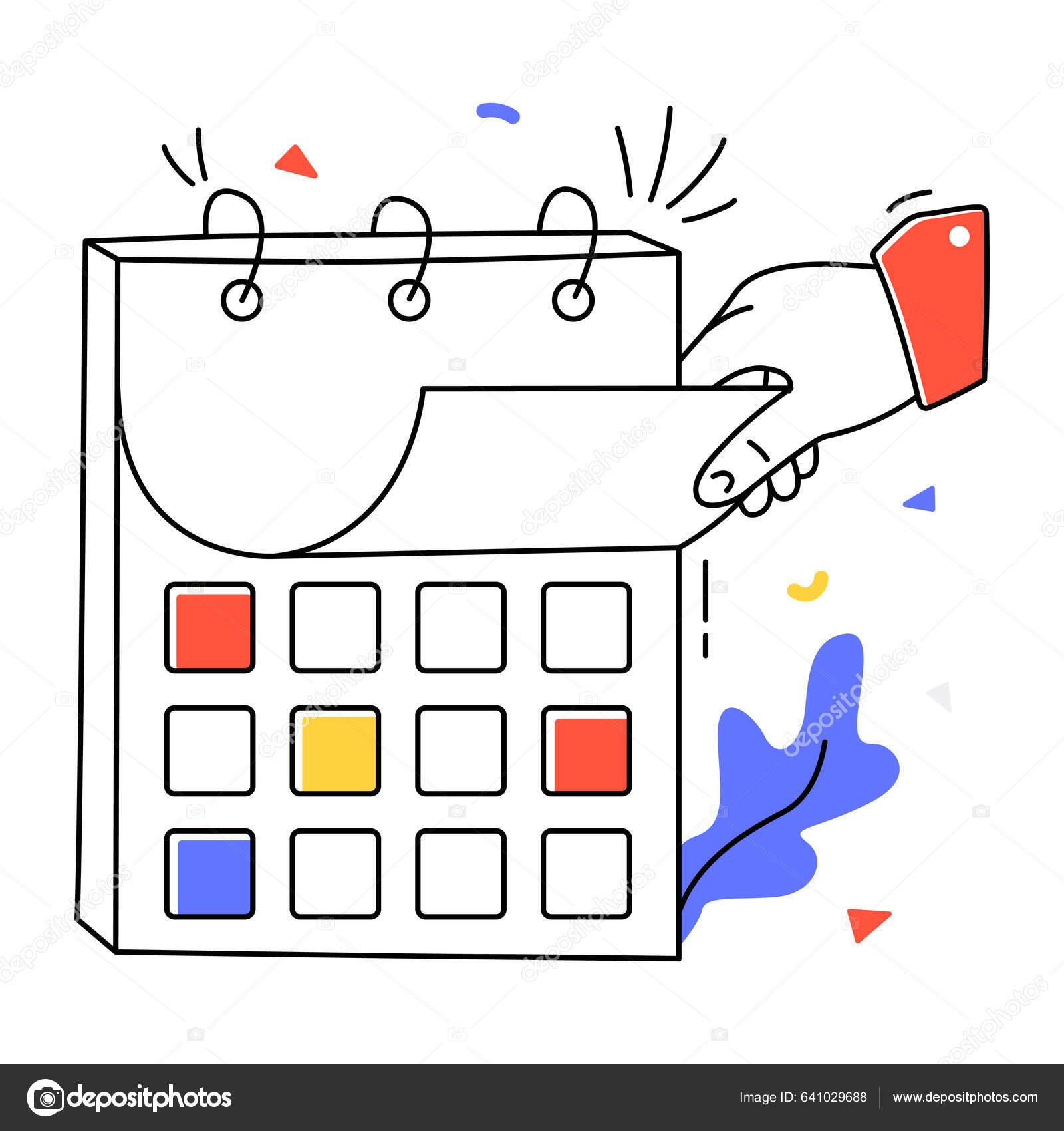 Calendar Date Numbers Vector Illustration Design Stock Vector by ...