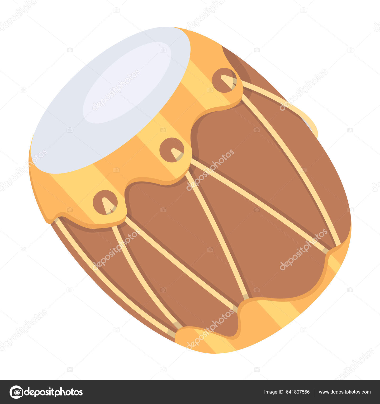 Vector Illustration Gourd Drum Icon Stock Vector by ©vectorsmarket ...