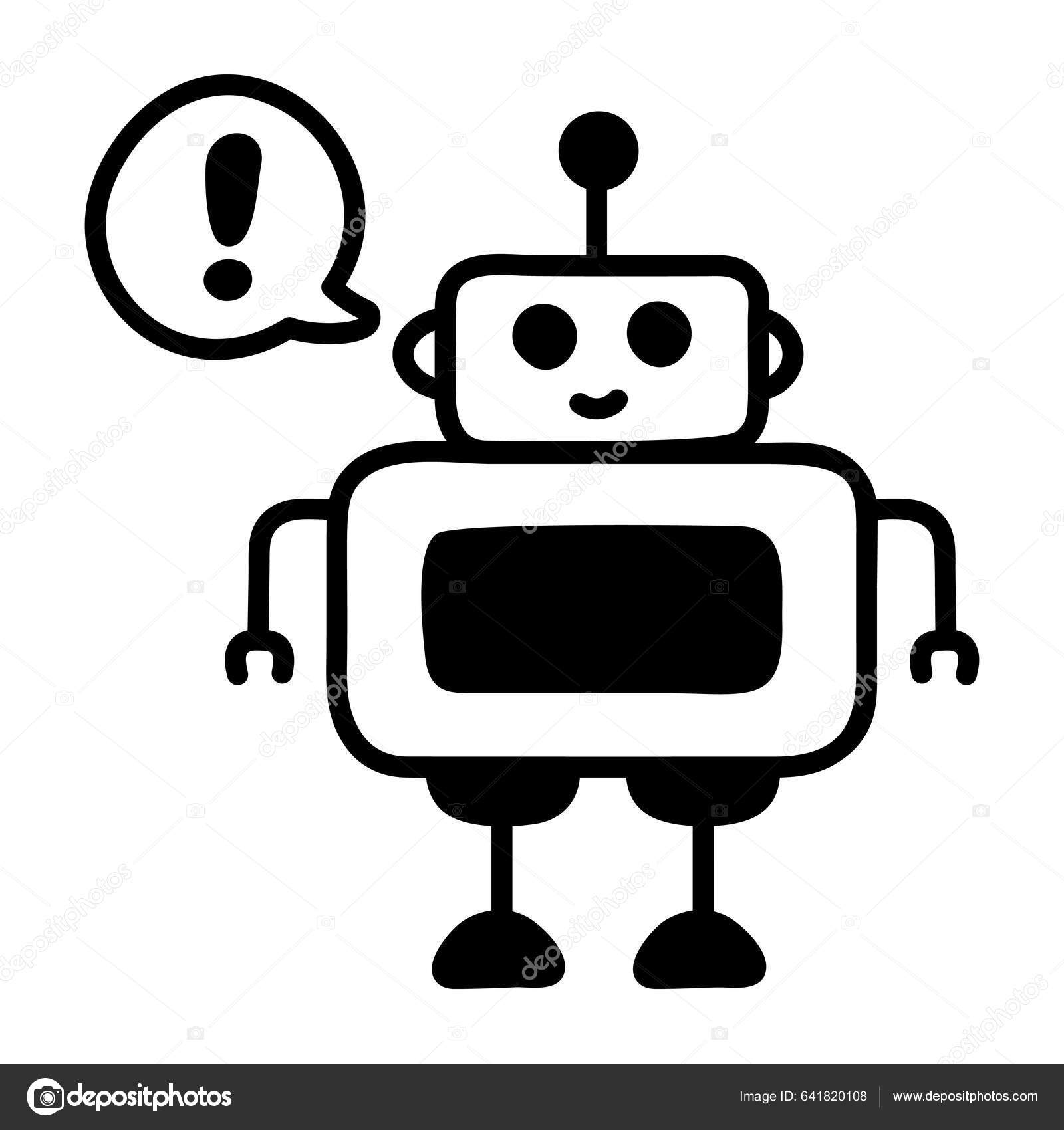 Robot Error Icon Vector Doodle Style Stock Vector by ©vectorsmarket ...