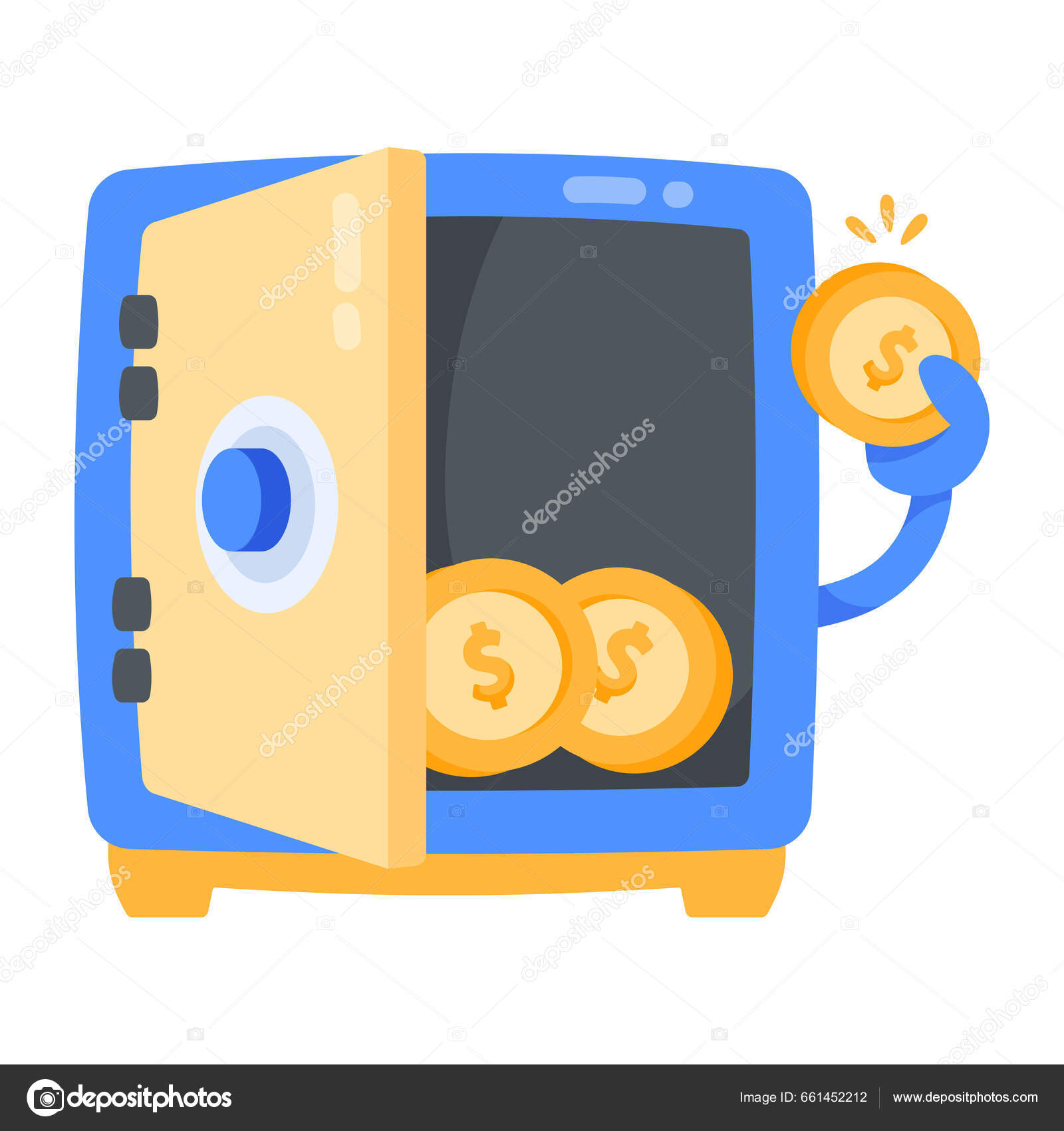 Money Safe Vector Design Stock Vector by ©vectorsmarket 661452212