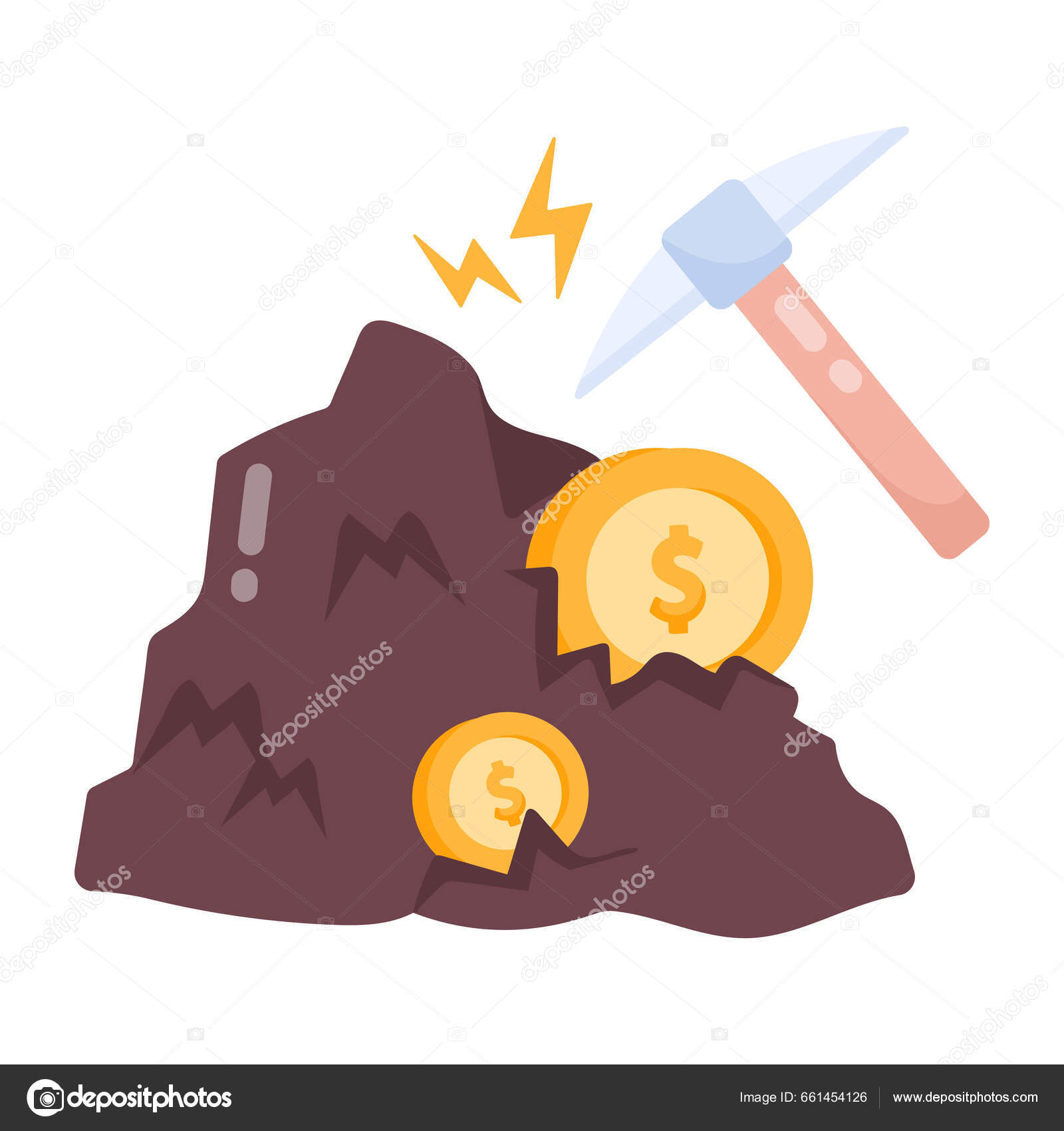 Money Mining Concept Design Vector Illustration Stock Vector by ...