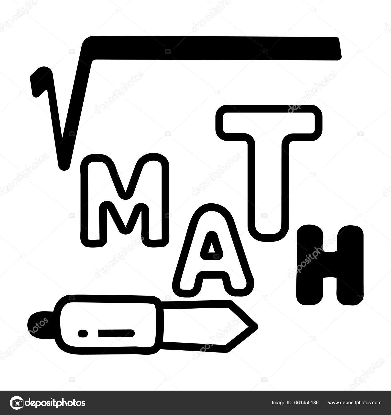 Icono Matemático Ilustración Vectorial Vector de stock por ...