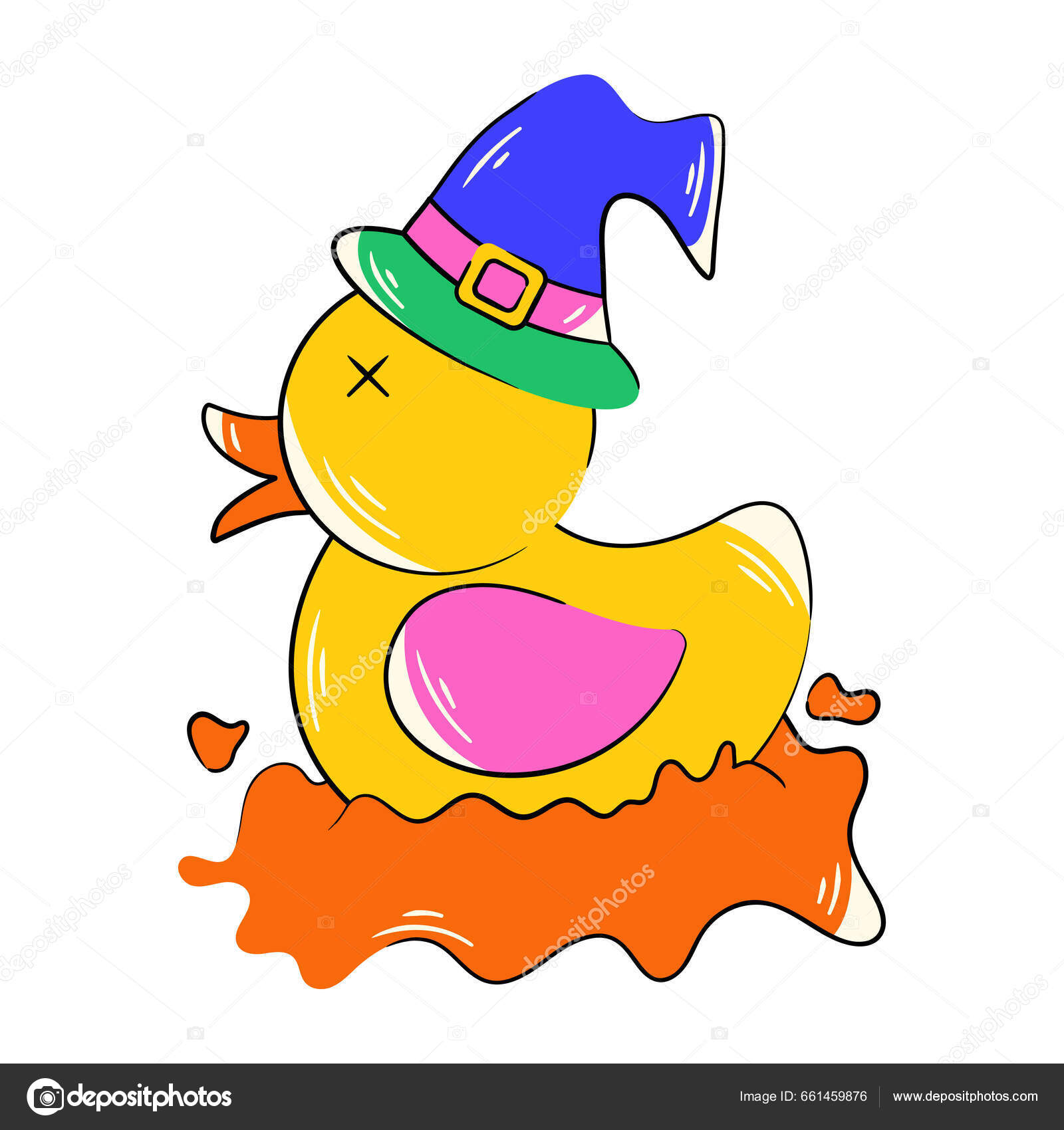 Cartoon Doodle Cute Little Duck Stock Vector by ©vectorsmarket 661459876