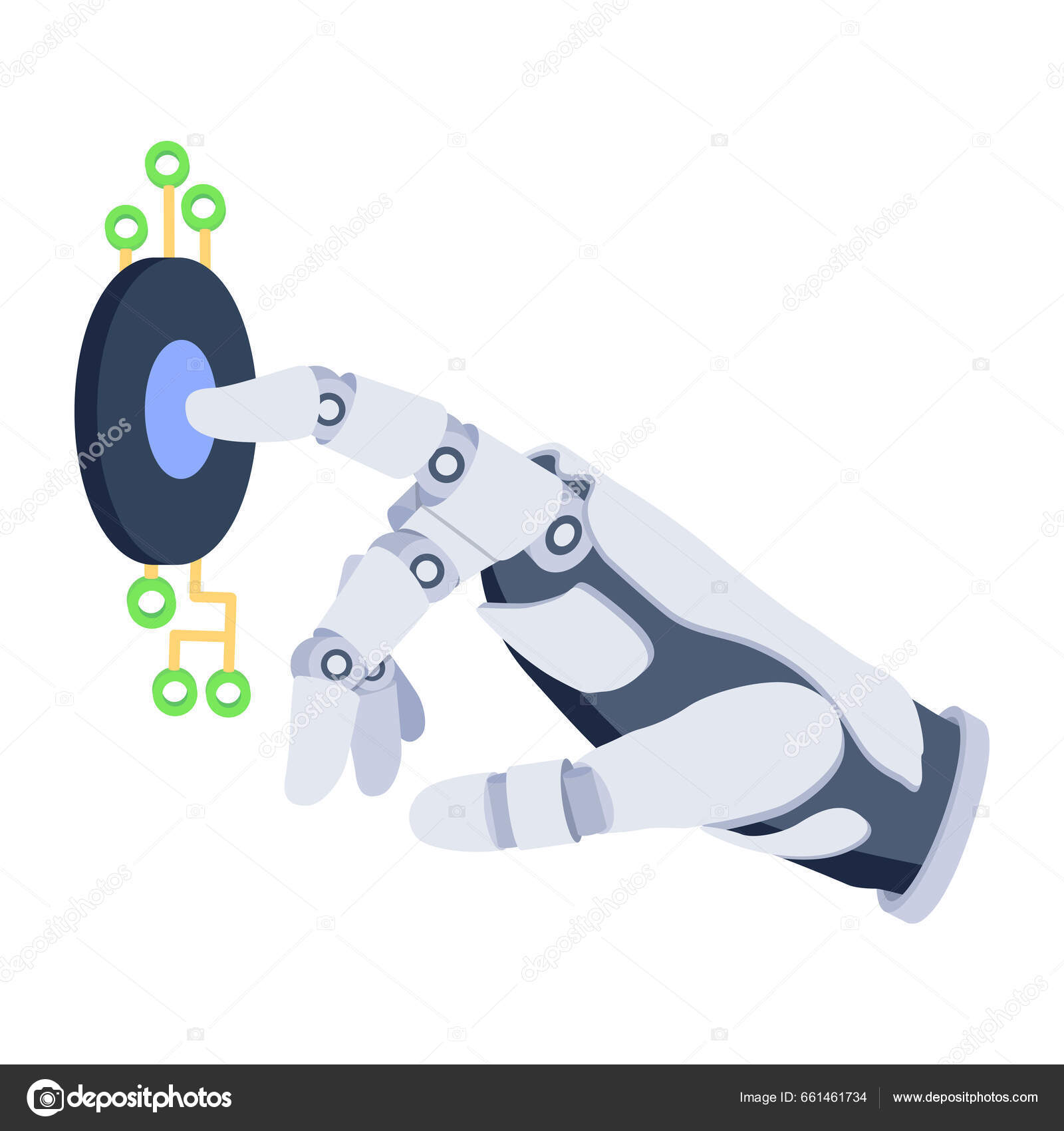Robotic Hand Icon Isometric Robotic Hand Vector Icon Web Design Stock ...