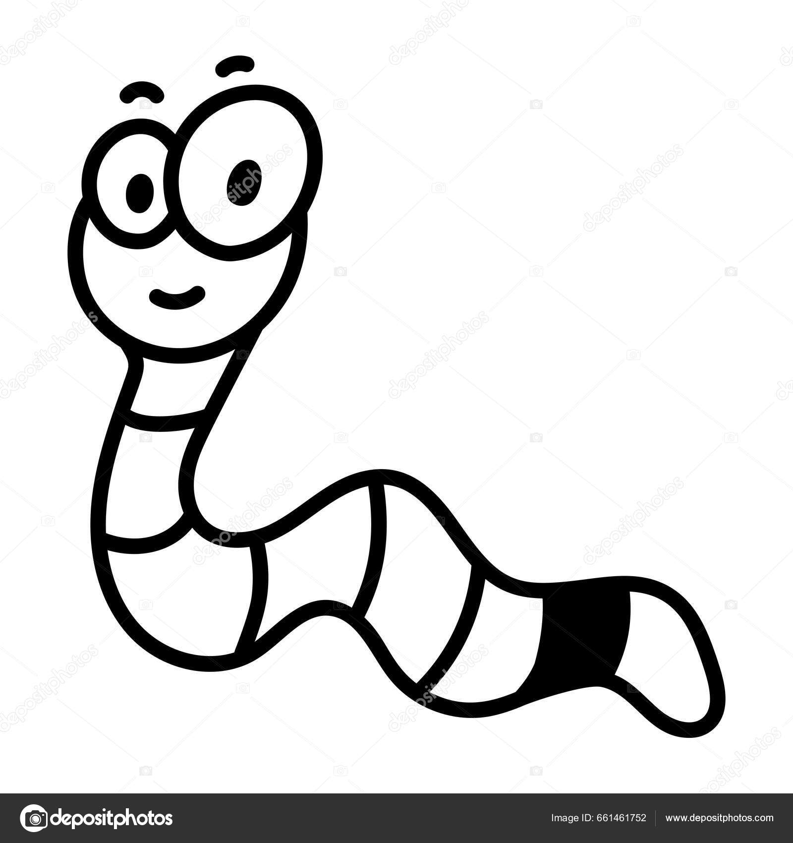 Bande Dessinée Gribouille Ver Rayé Vecteur par ©vectorsmarket 661461752