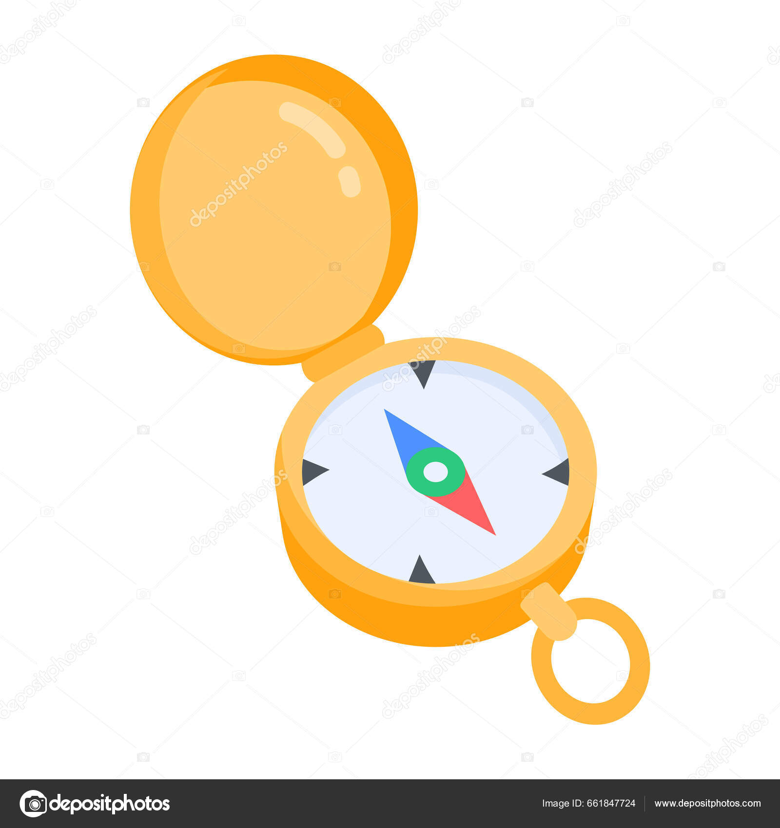 Ícone Vetor Bússola Logotipo Vetor Cartoon Isolado Fundo Branco imagem ...