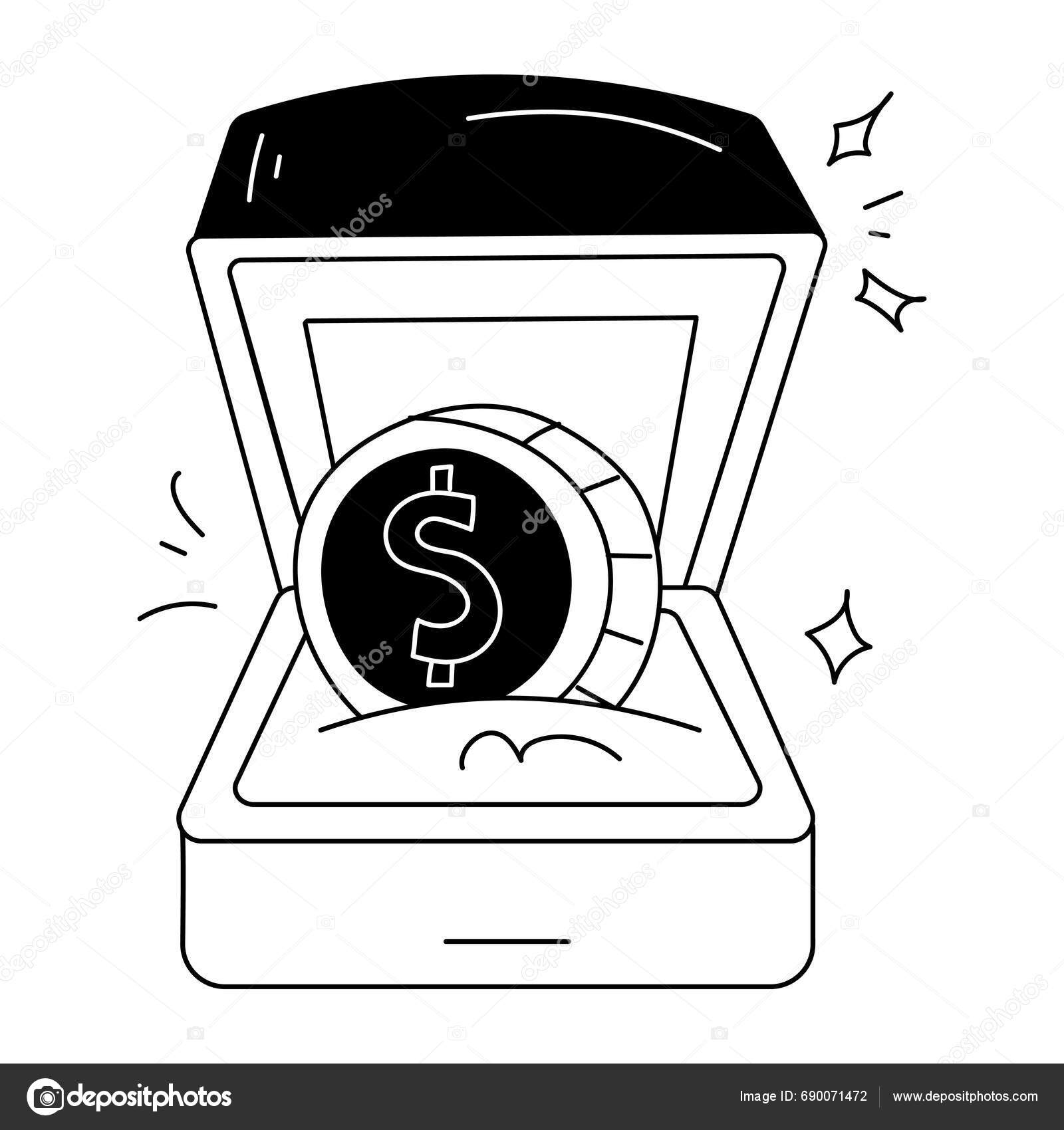 Finance Doodle Icon White Background Stock Vector by ©vectorsmarket ...