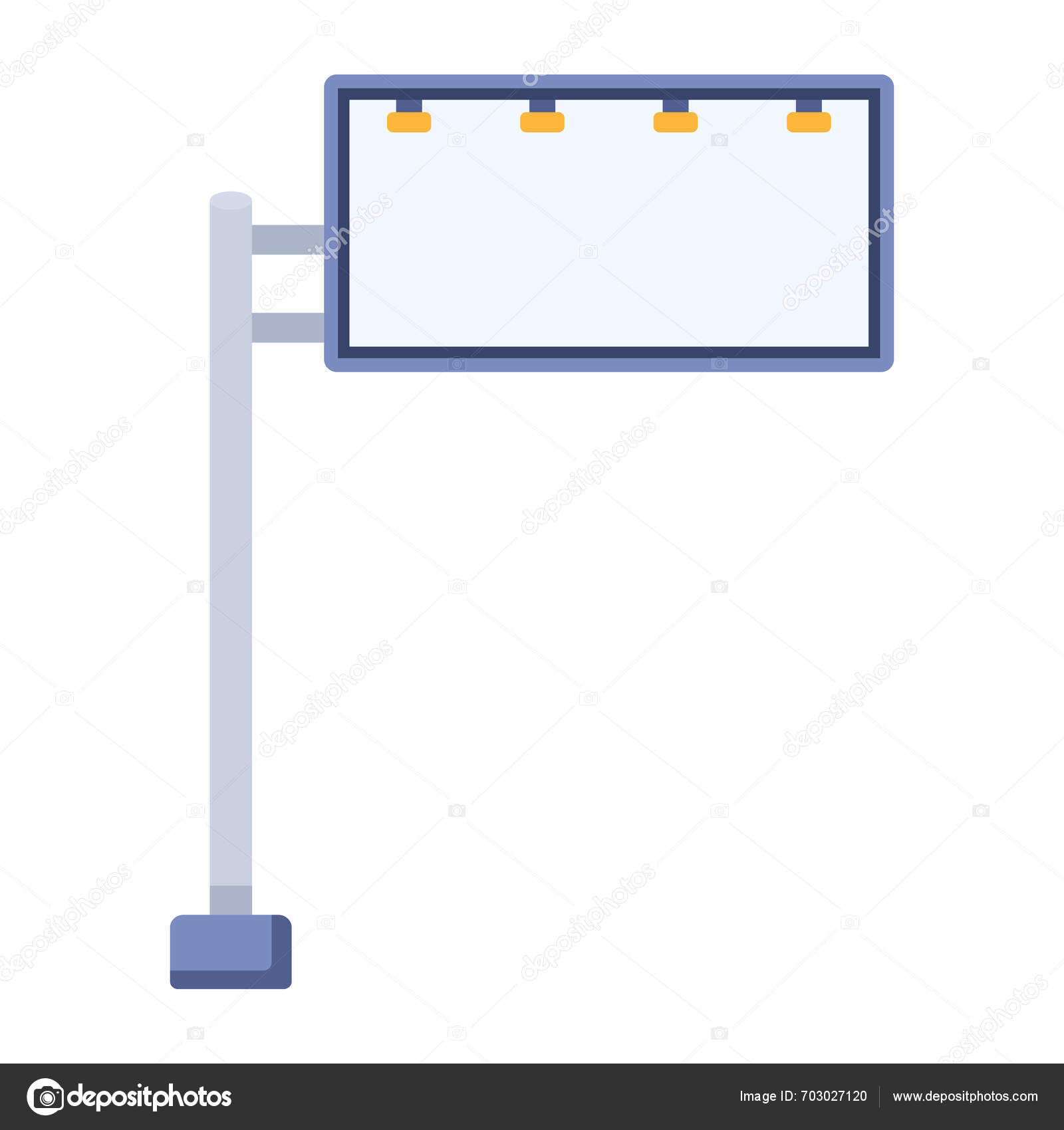 Advertisement Board Icon White Background Stock Vector by ...