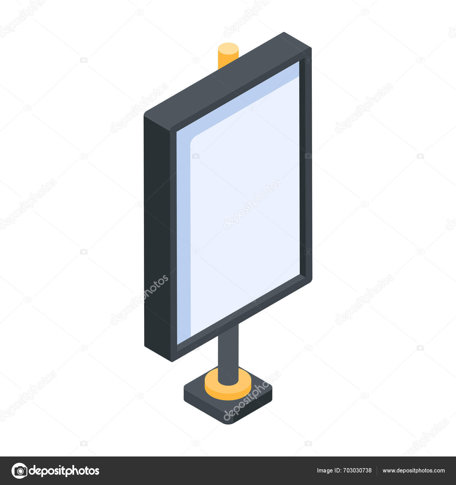 Advertisement Board Icon White Background Stock Vector by ...
