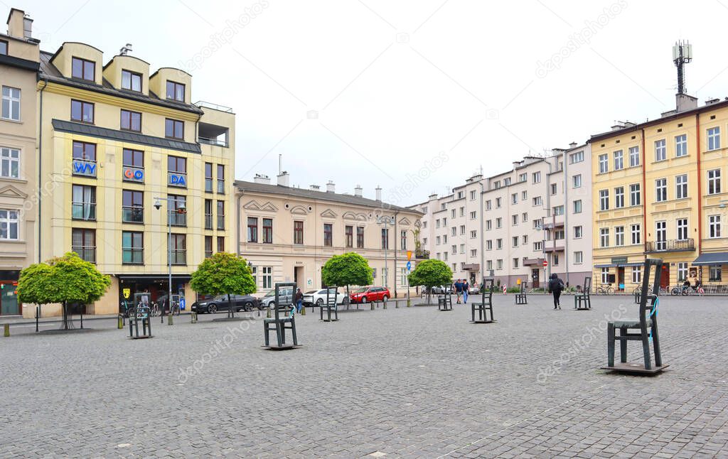 Plaza de los Héroes del Gueto en Cracovia, Polonia 2024