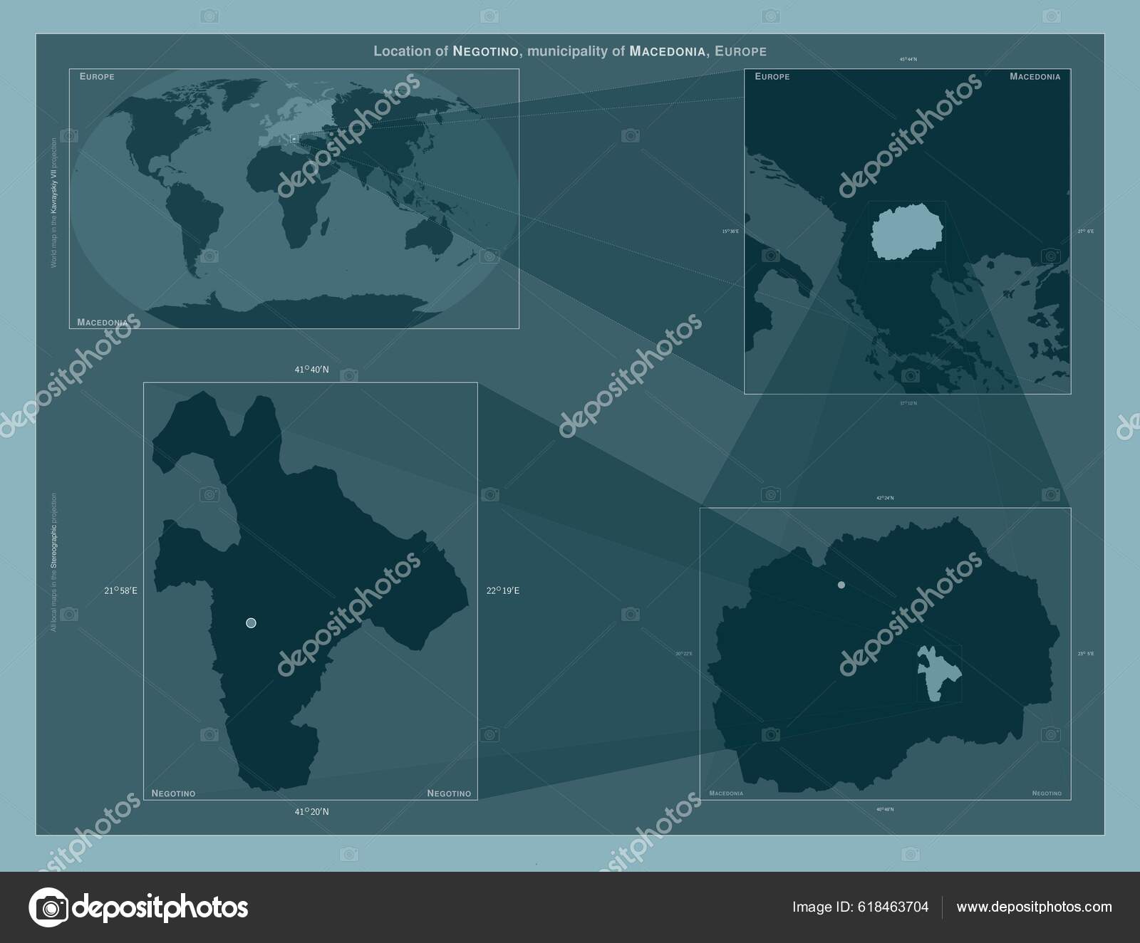 Negotino Municipality Macedonia Diagram Showing Location Region Larger ...