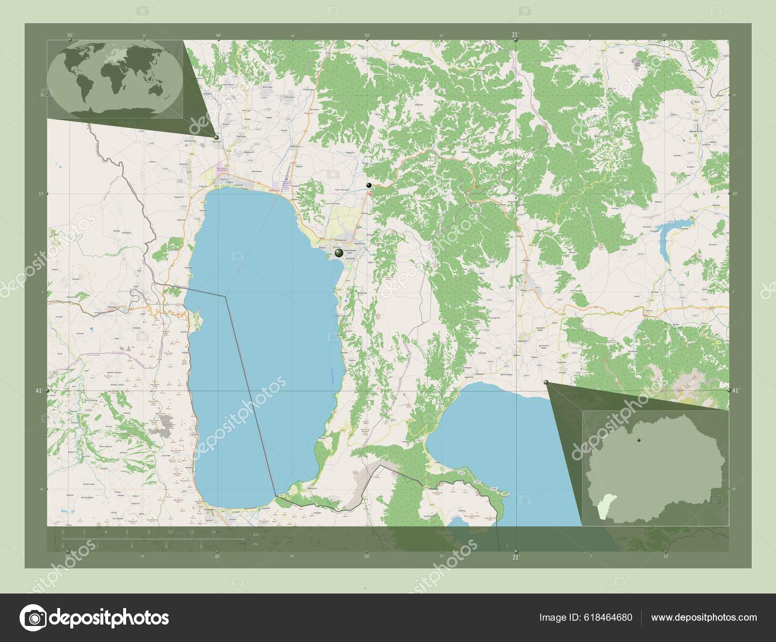 Ohrid Municipality Macedonia Open Street Map Locations Major Cities ...
