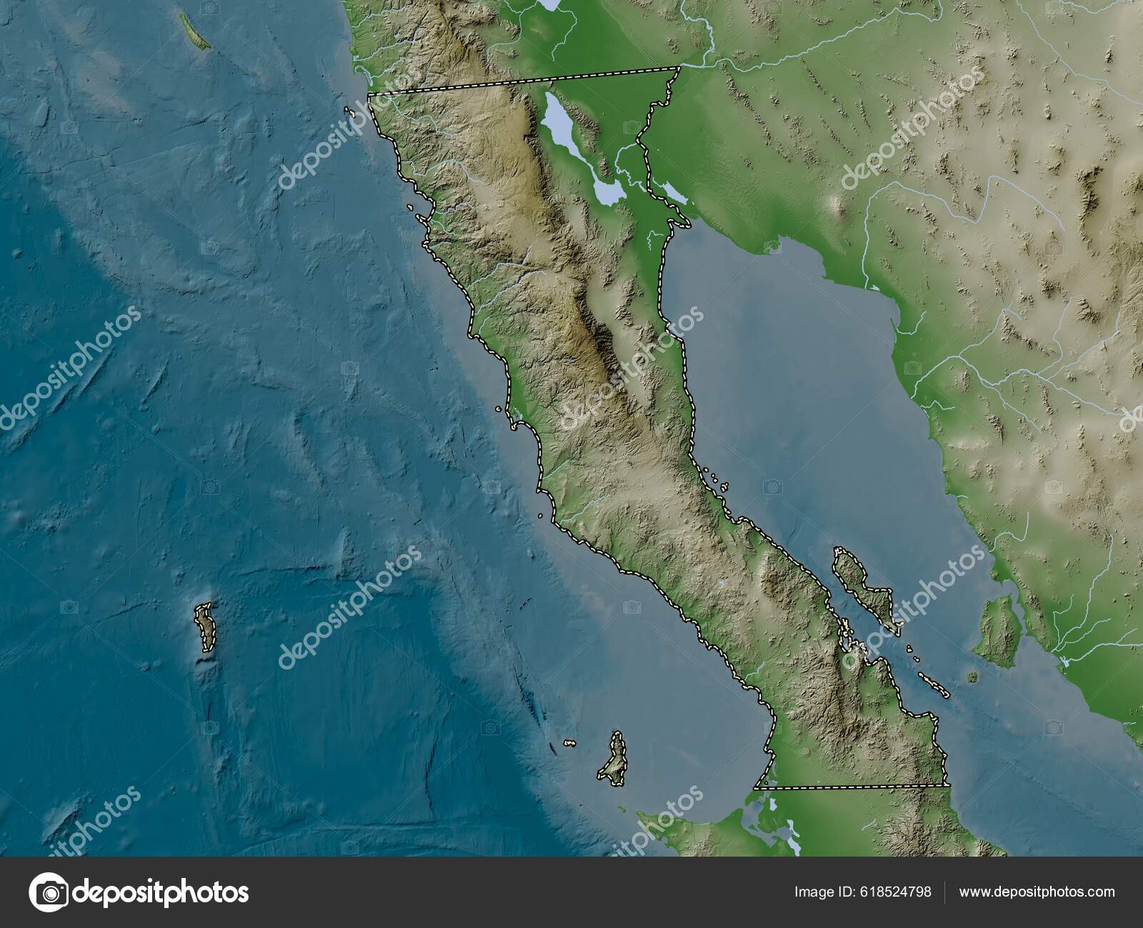 Physical Map Of Mexico With Rivers