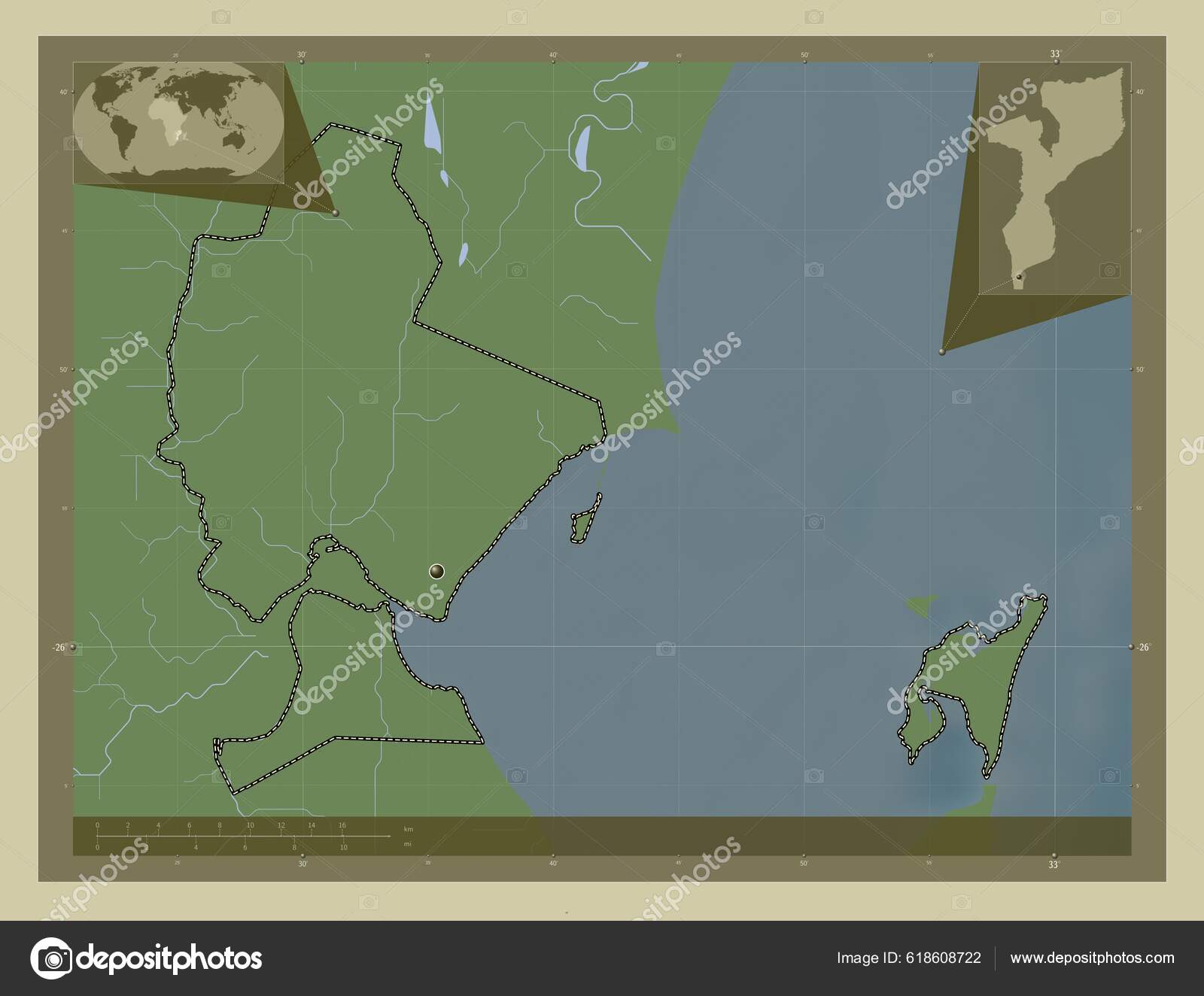 Maputo City Province Mozambique Elevation Map Colored Wiki Style Lakes ...