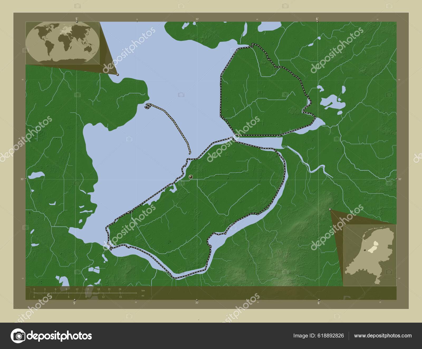 Netherlands Elevation Map