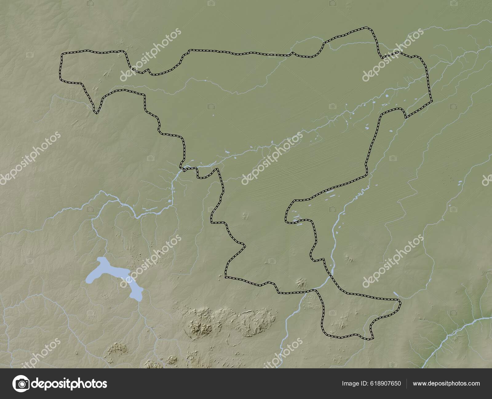 Jigawa State Nigeria Elevation Map Colored Wiki Style Lakes Rivers ...