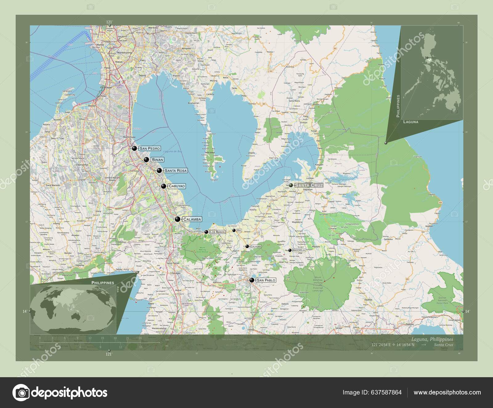 Laguna Province Philippines Open Street Map Locations Names Major ...