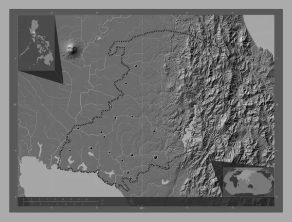 Bulacan, province of Philippines. Bilevel elevation map with lakes and ...