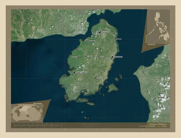 Guimaras, province of Philippines. High resolution satellite map ...