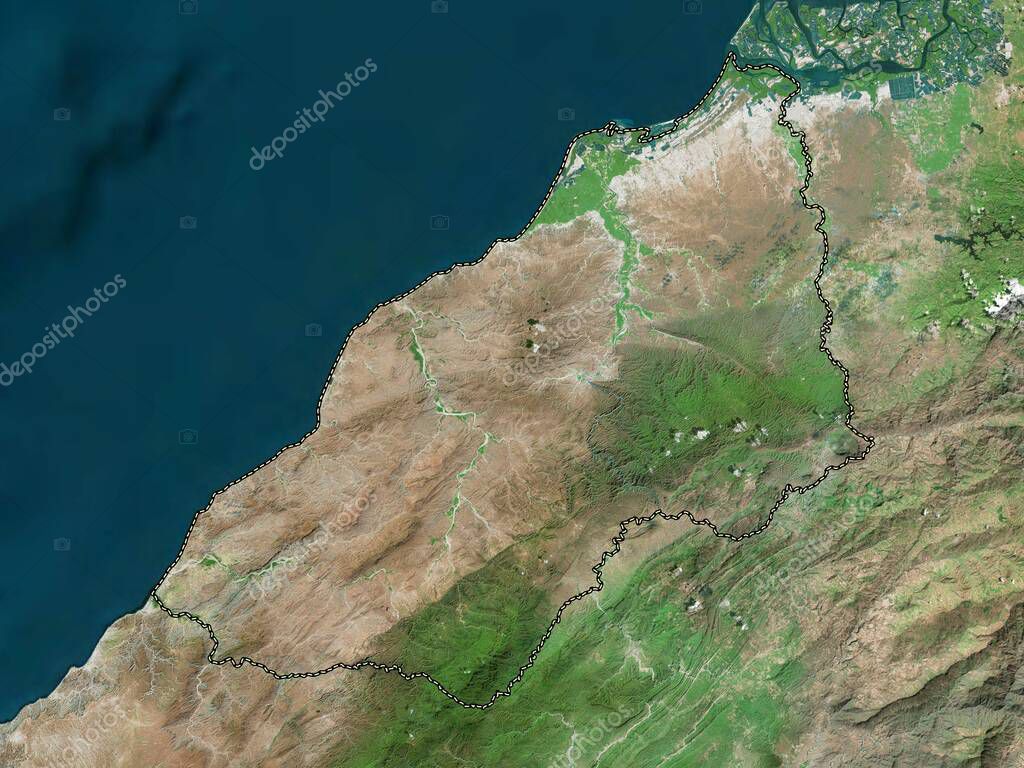 Tumbes, región de Perú. Mapa de satélite de alta resolución 2023