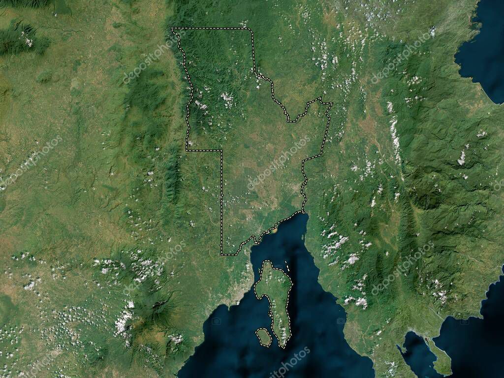 Davao del Norte, province of Philippines. High resolution satellite map ...