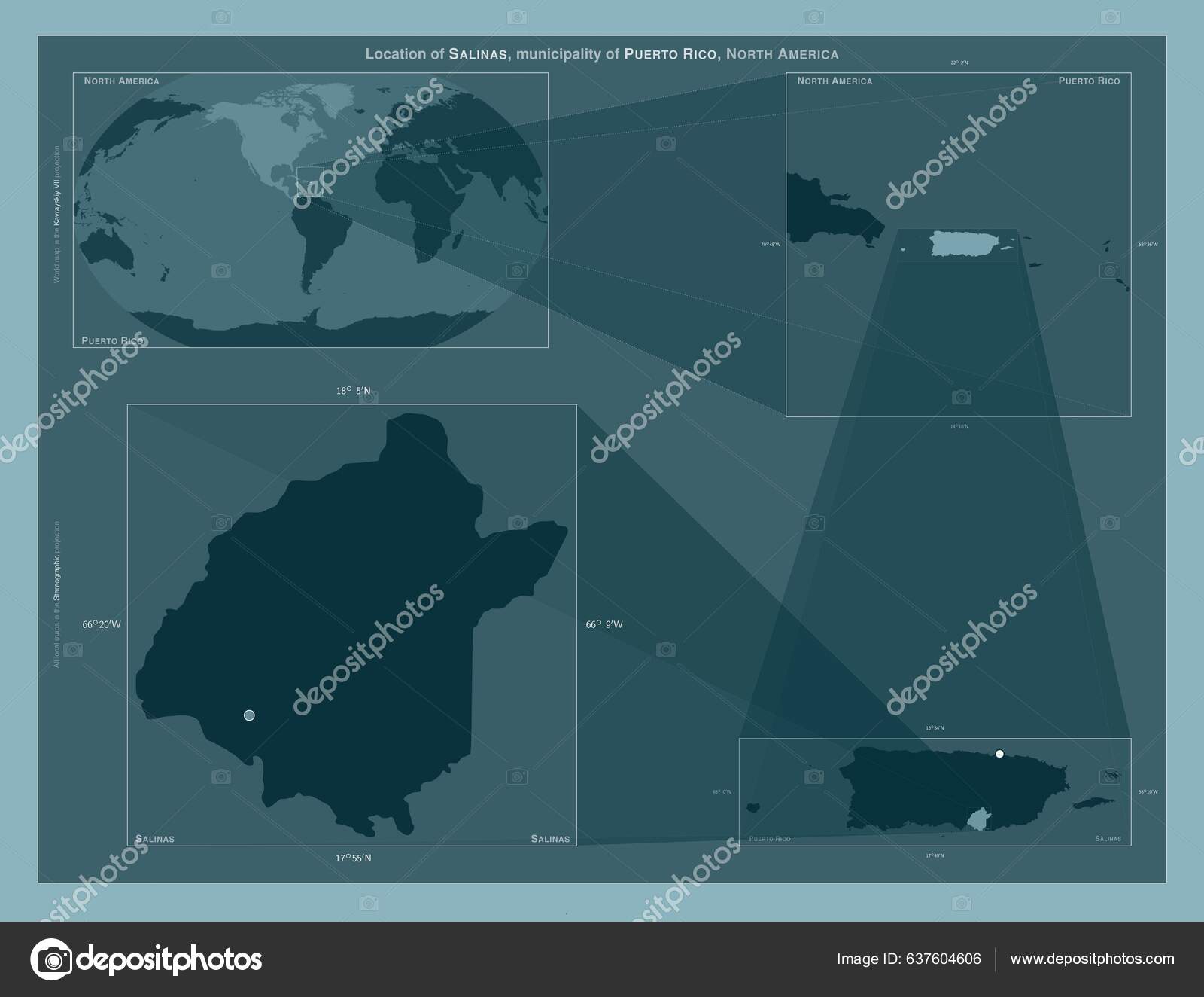 Salinas Municipality Puerto Rico Diagram Showing Location Region Larger ...