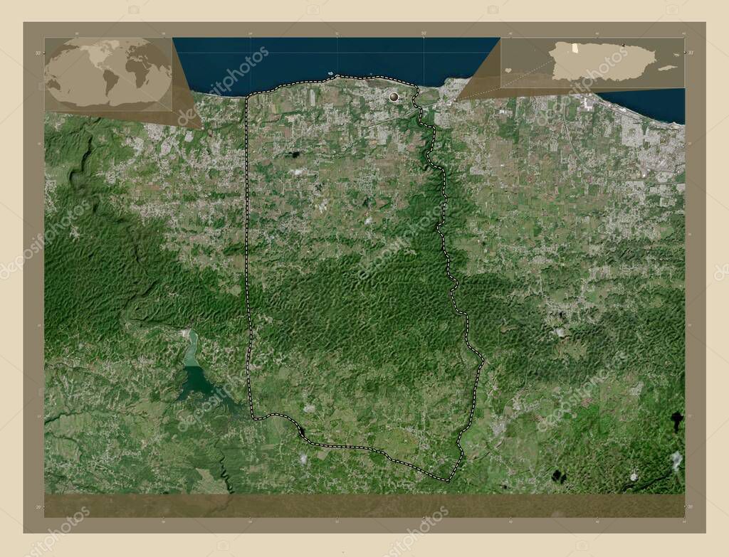 Camuy, municipality of Puerto Rico. High resolution satellite map ...