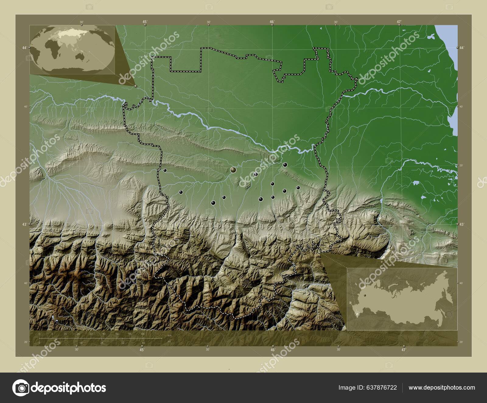 Blank Map Of Russia With Rivers And Lakes
