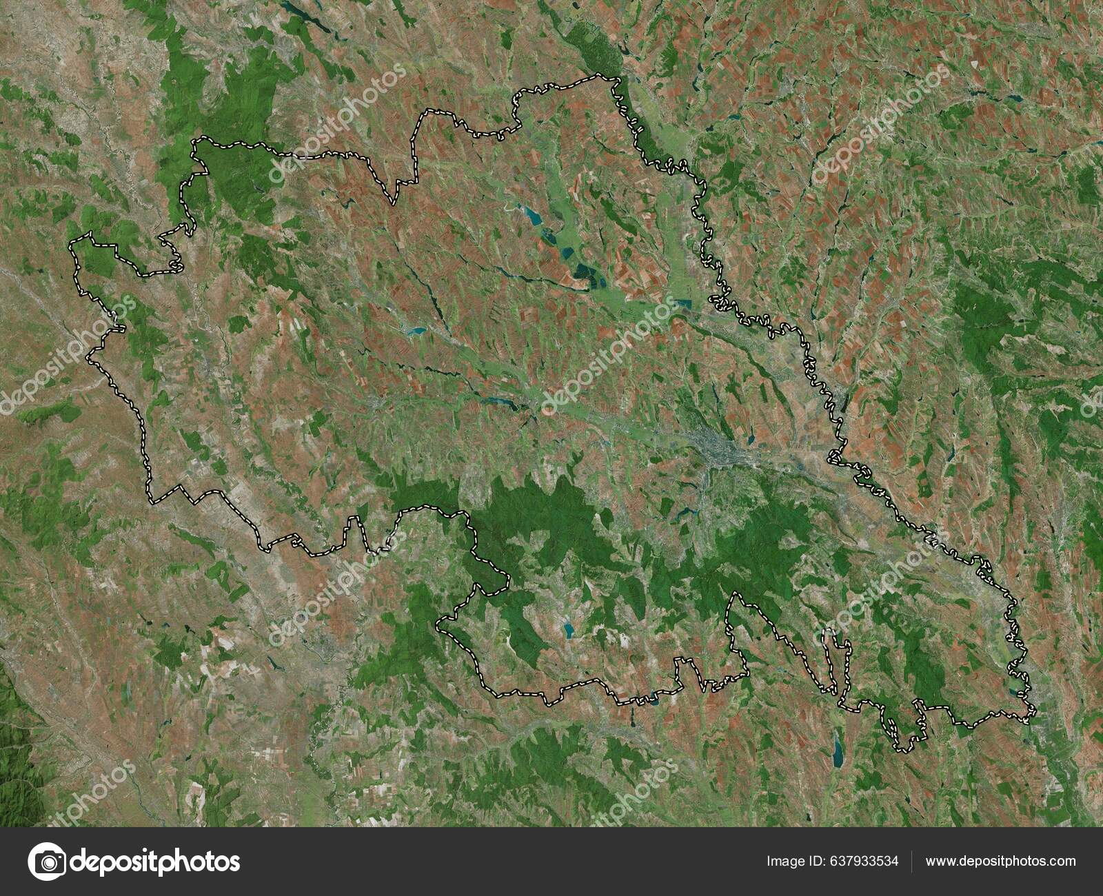 Iasi County Romania High Resolution Satellite Map — Stock Photo ...