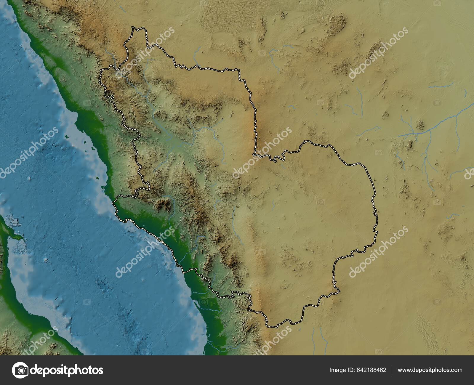 Saudi Arabia Map Elevation Saudi Arabia: With The Upper Elevation
