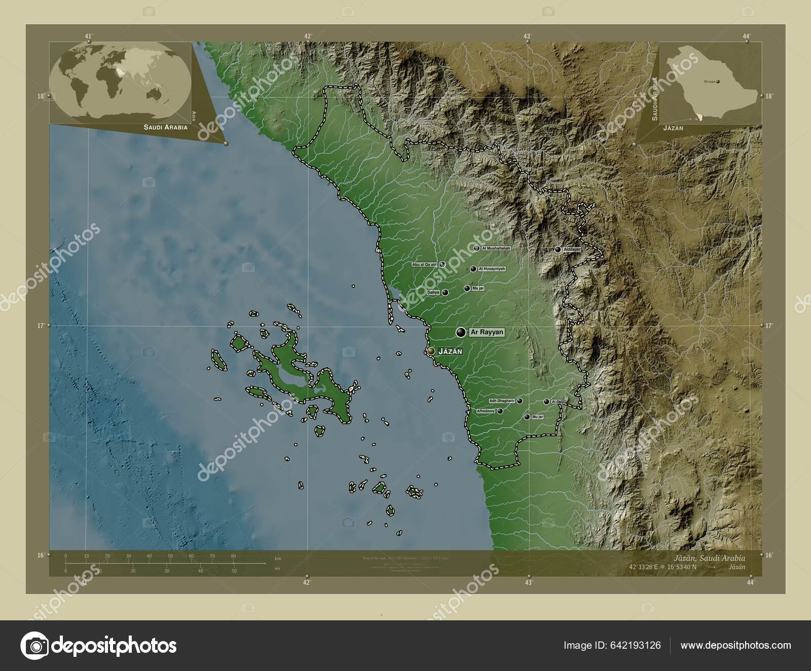 Saudi Arabia Map Elevation Saudi Arabia: With The Upper Elevation