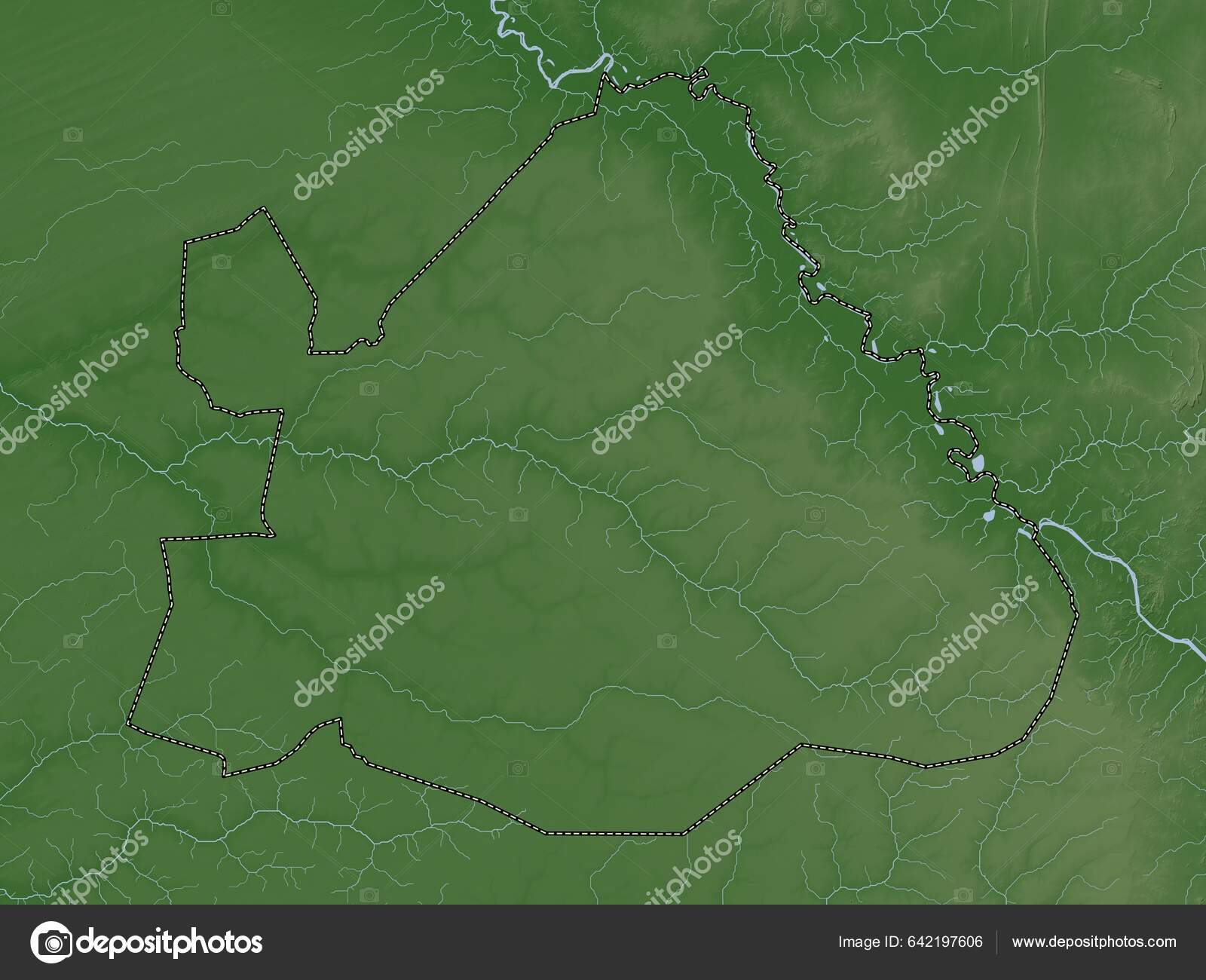 Matam Region Senegal Elevation Map Colored Wiki Style Lakes Rivers ...